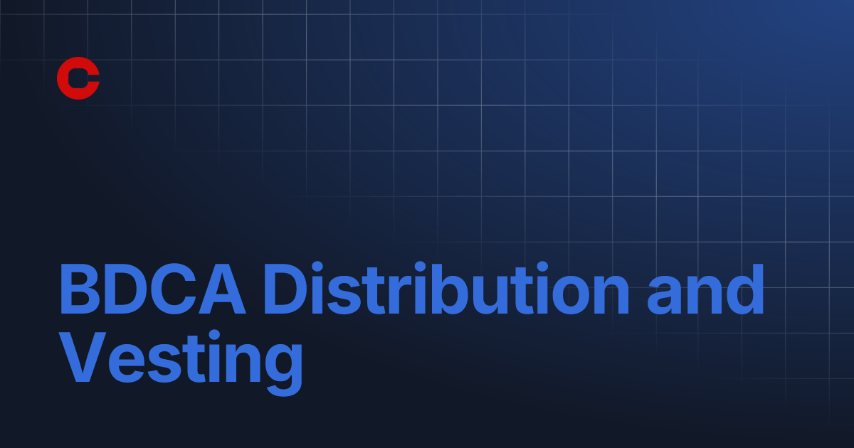 BDCA Distribution and Vesting | BitDCA Documentation